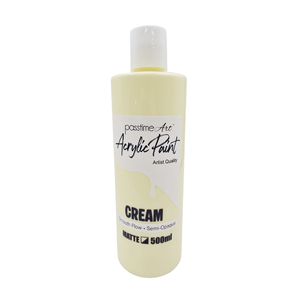 Acrylic Paint 500ml - Cream – Passtime Crafts