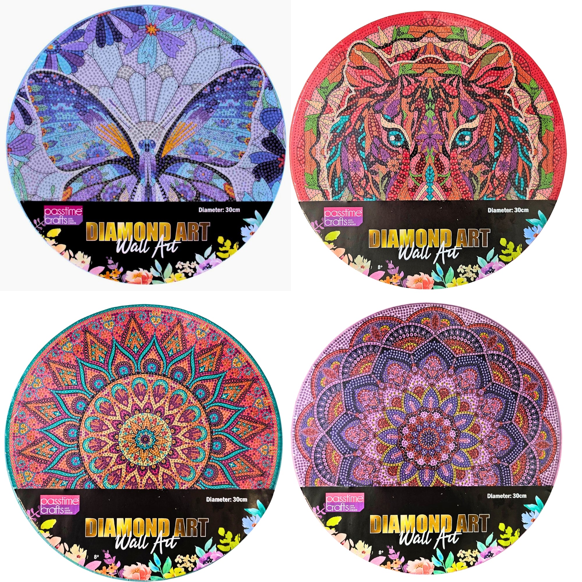 Diamond Art Round Wall Art 30cm2 – Passtime Crafts