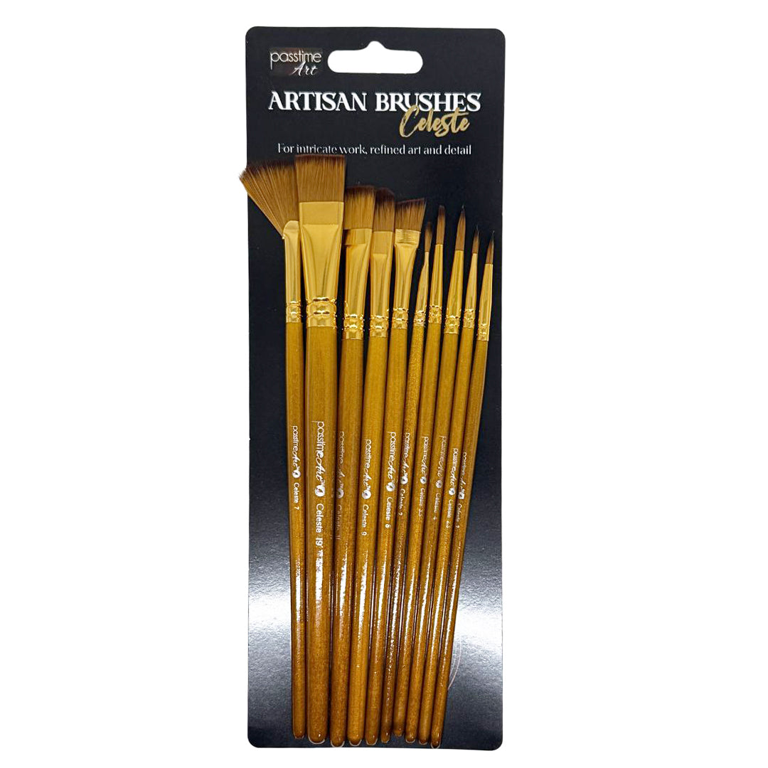 Artisan Taklon Brushes - Celeste – Passtime Crafts