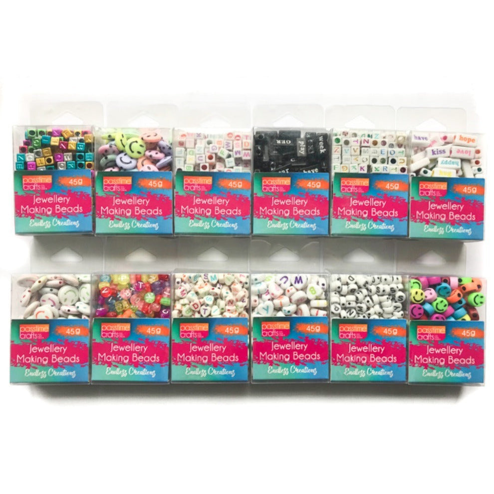 Craft Hobby Beads Megamix 50g 12 Ast D – Passtime Crafts