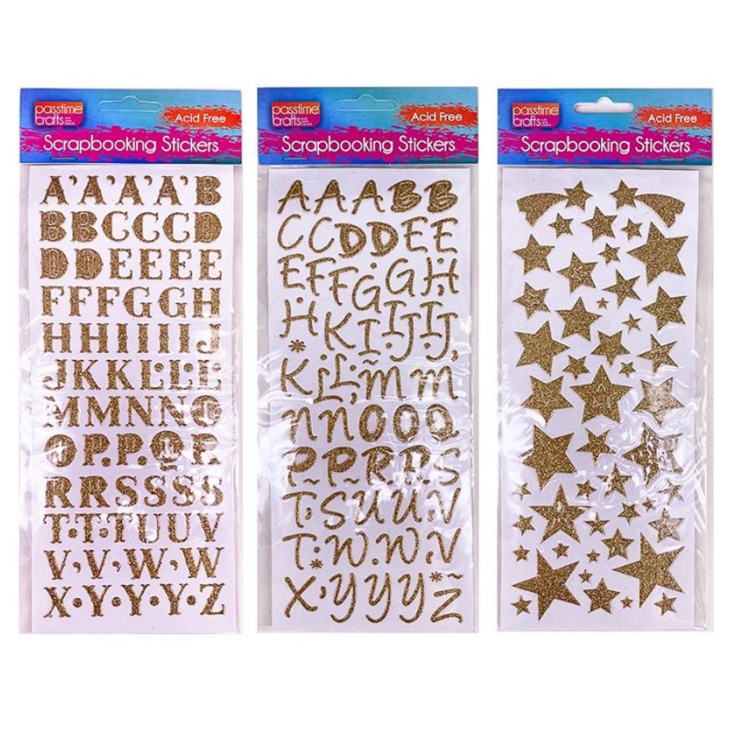 Alpha Glitter Stickers – Passtime Crafts