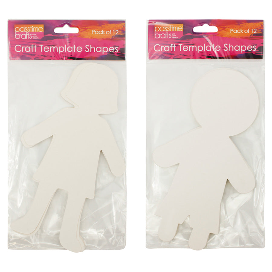Paper Shapes Girls/Boys Pack of 12 – Passtime Crafts