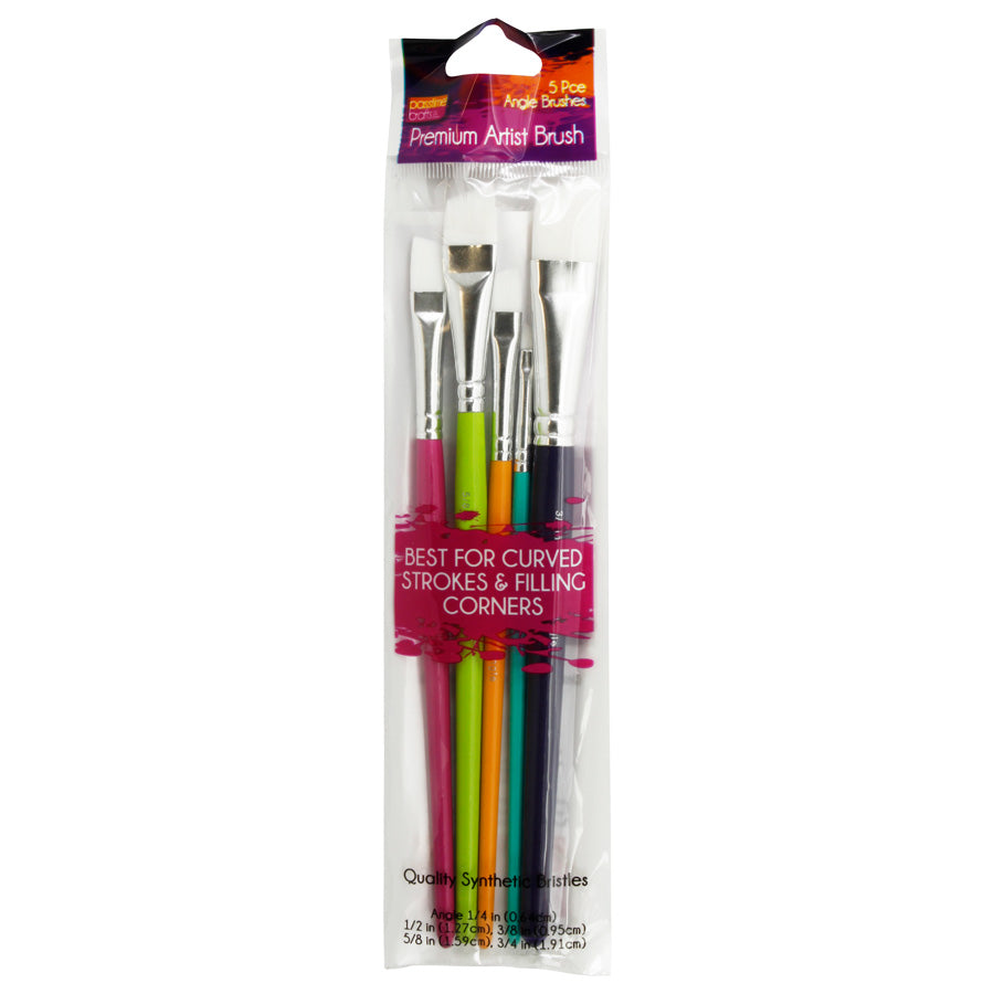 Angled Art Brushes 5 Piece – Passtime Crafts